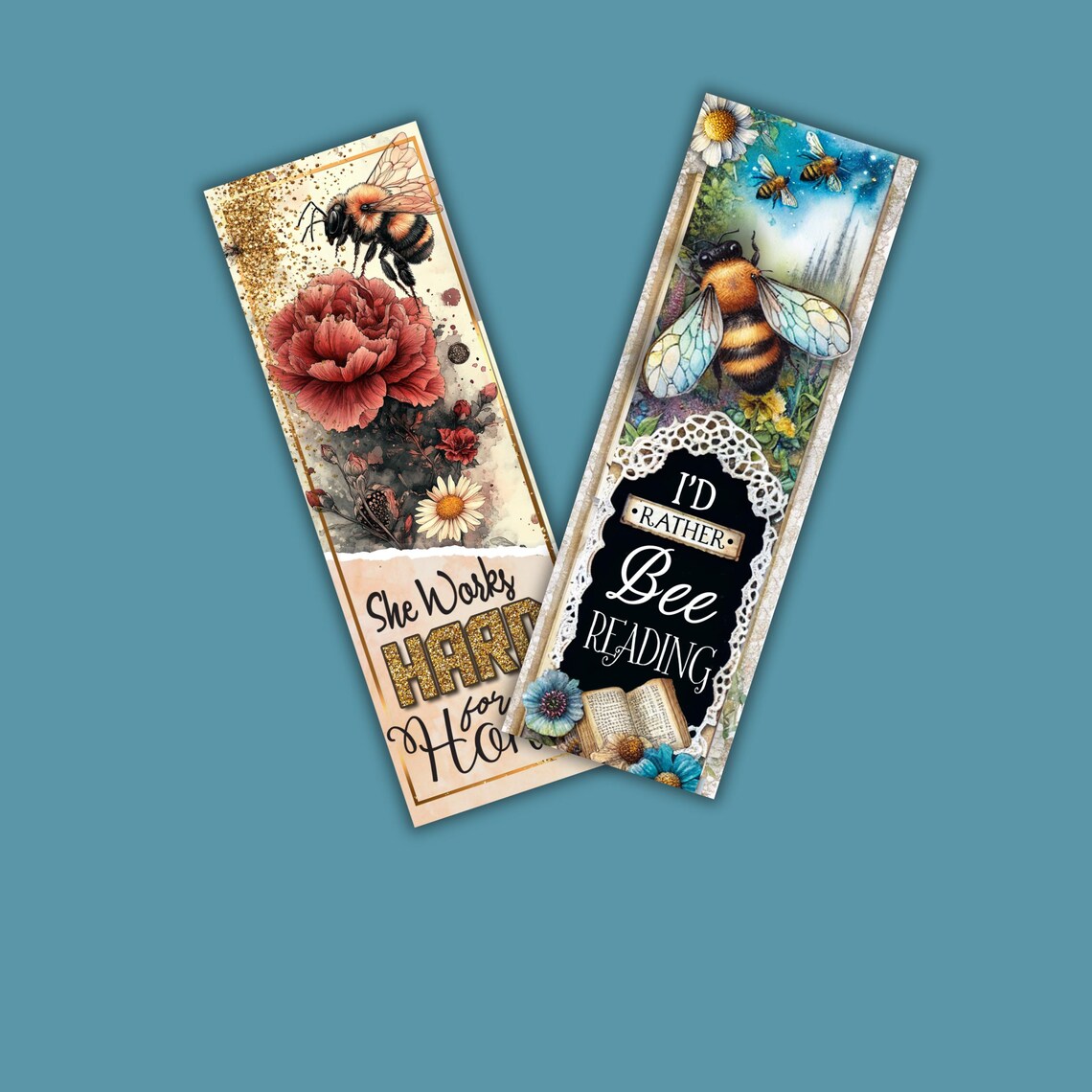 Printable Bookmarks - Buzzing Bees - Etsy Canada