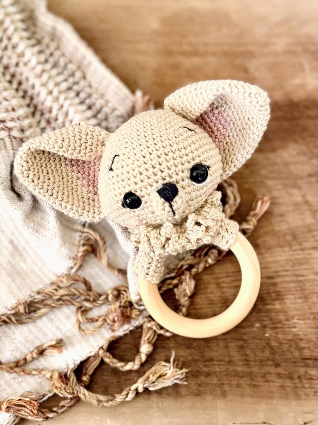 Fiona the Fennec Fox Teether | 100% Cotton Teether | Desert Theme | All ...