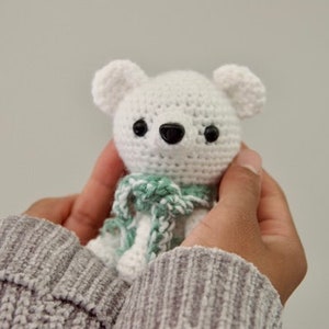Paxton the Polar Bear | Small Crochet Baby Toy | Amigurumi Plushie ...