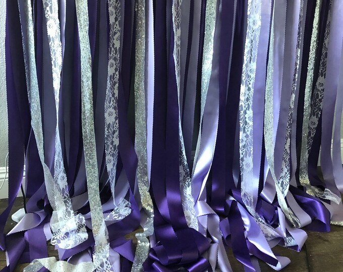 Silver & Purple Decoration for Backdrop, Photo Booth Selfie Background ...