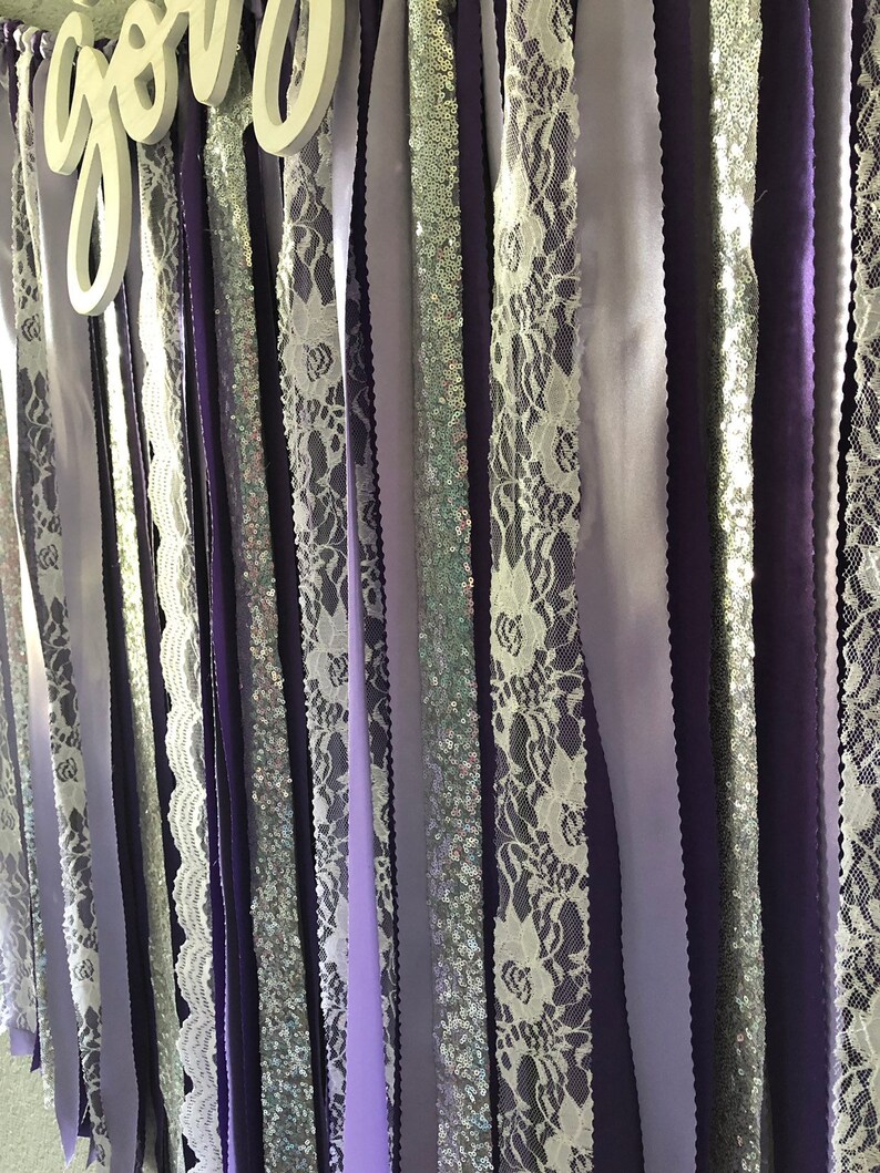 Silver & Purple Decoration for Backdrop Photo Booth Selfie - Etsy