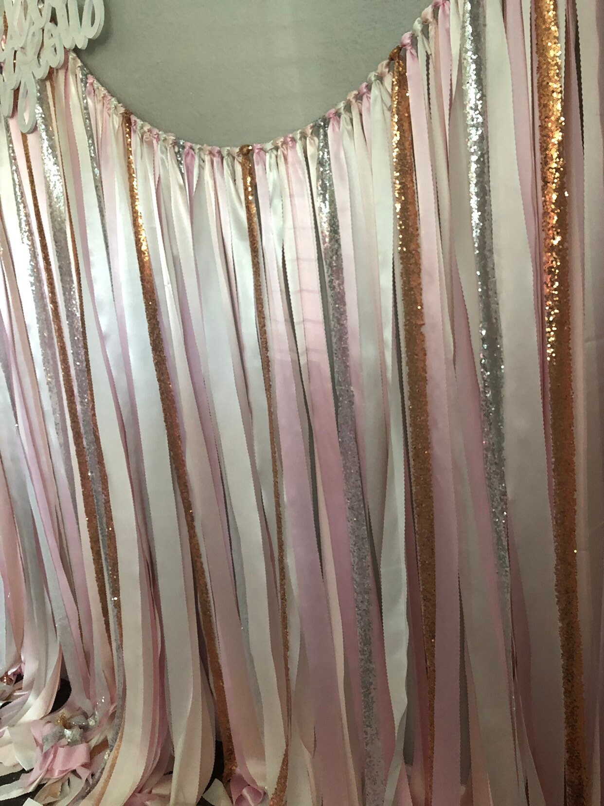 Ribbon Backdrop Ceremony Backdrop Cake Table Backdrop Photo | Etsy