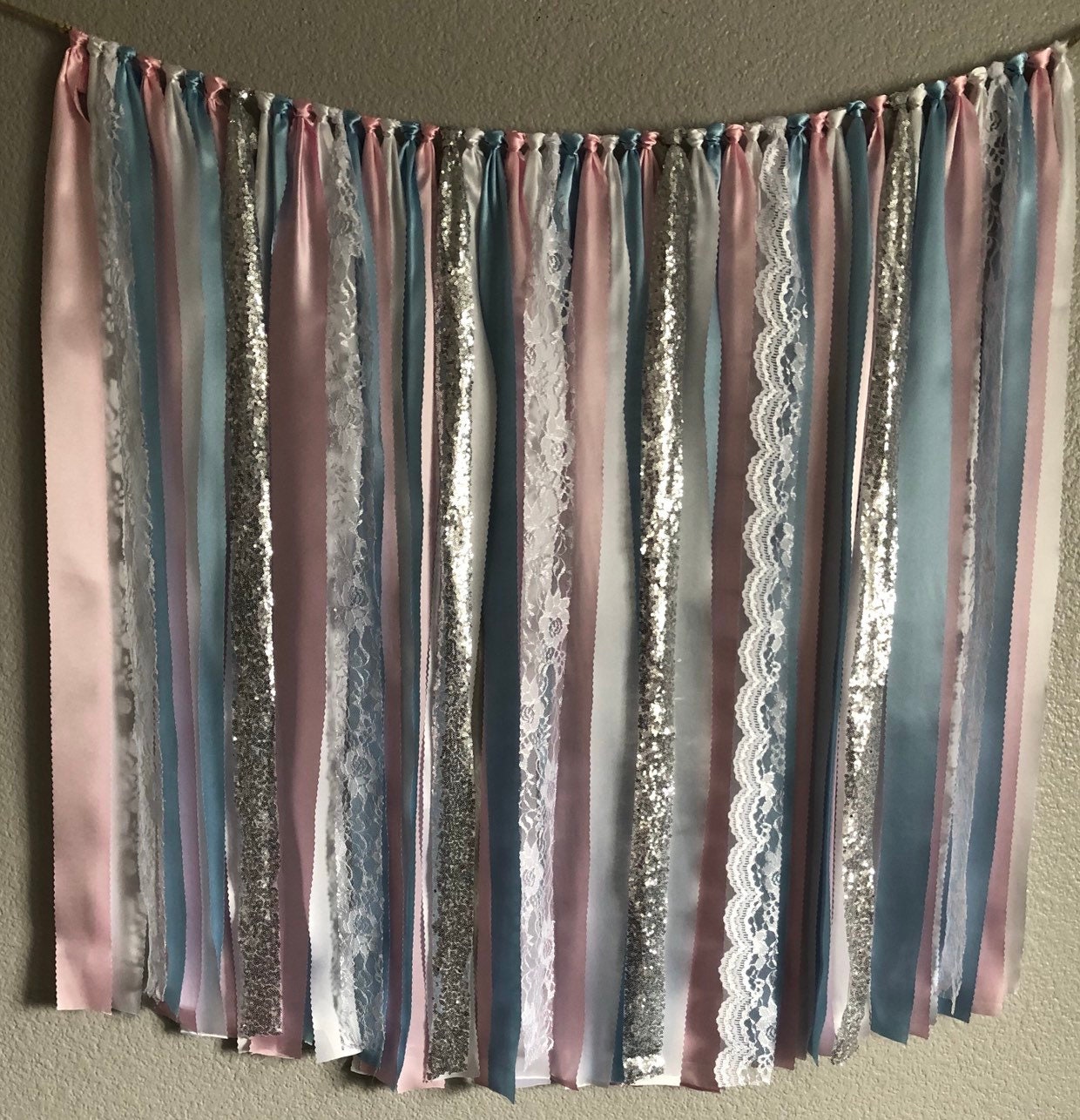 Gender Reveal Backdrop Lashes or Stashes Baby Blue and Pink | Etsy
