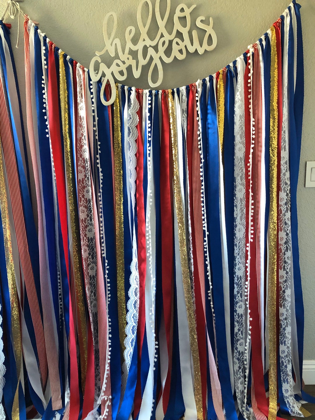 Red White and Blue Photo Backdrop, Photo Booth for Nautical Theme ...