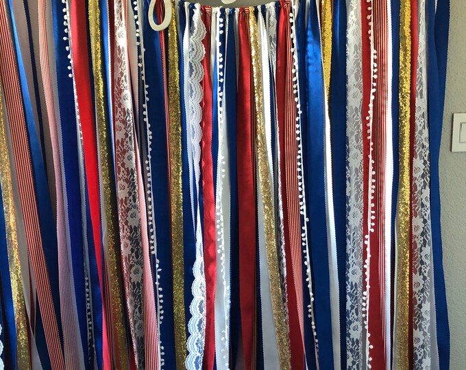 Red White and Blue Photo Backdrop, Photo Booth for Nautical Theme ...