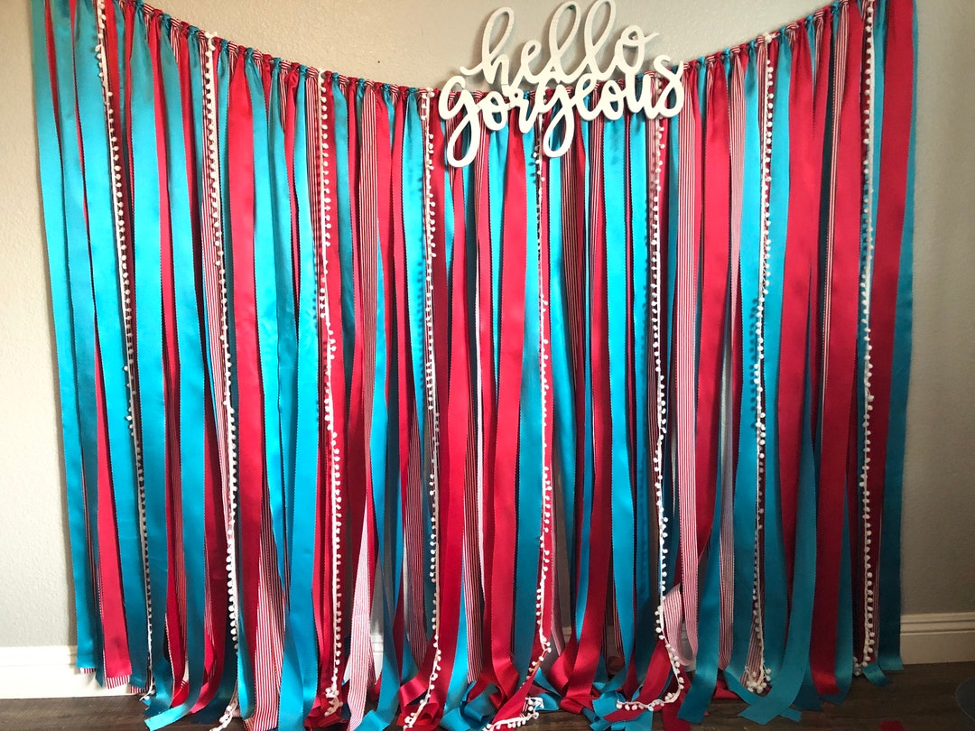 Cat in the Hat Party Decor, Red and Blue Party, Birthday Banner, Photo ...