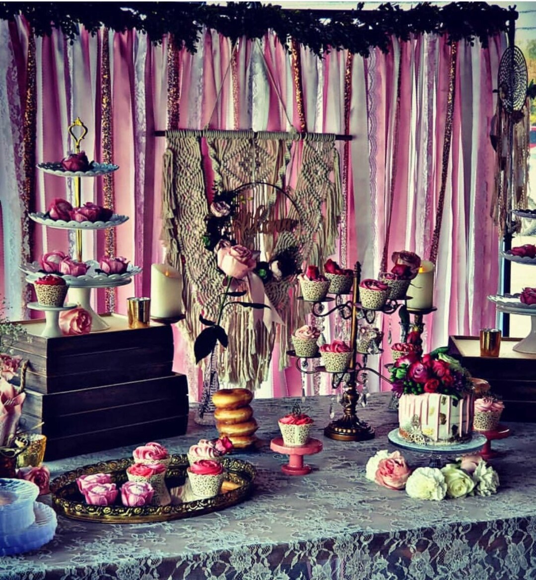 Rose Gold Pink Decor Sequin Wedding Backdrop Fabric Backdrop - Etsy