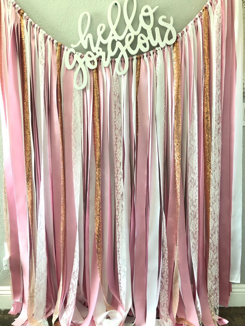Rose Gold Pink Decor Sequin Wedding Backdrop Fabric Backdrop - Etsy