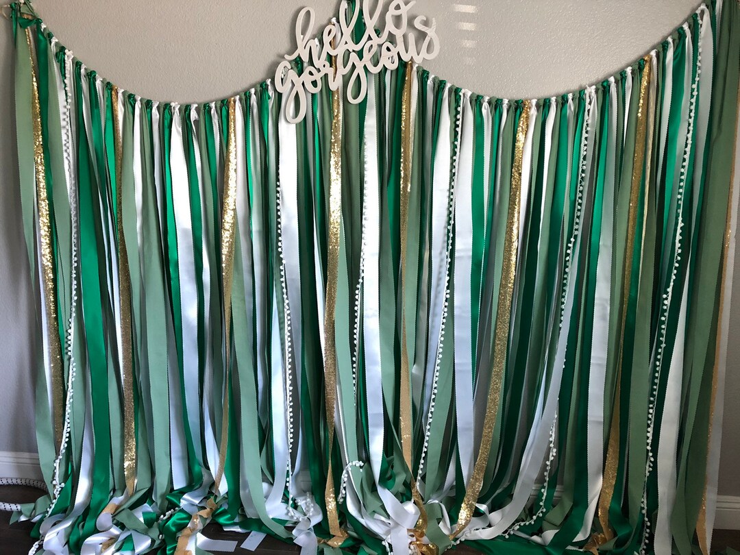 Green & Gold Theme Backdrop, Sage Green Shade of Green, Footbal ...