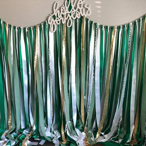 Green & Gold Theme Backdrop Sage Green Shade of Green - Etsy