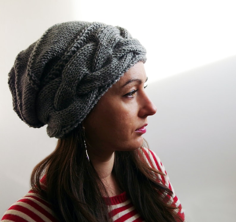 Knitted Hat Large Women Oversized Hat Winter Big Baggy Hat - Etsy
