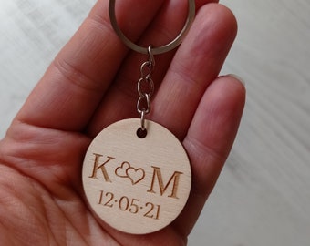 Personalised Couples Keychains Personalized Wedding - Etsy