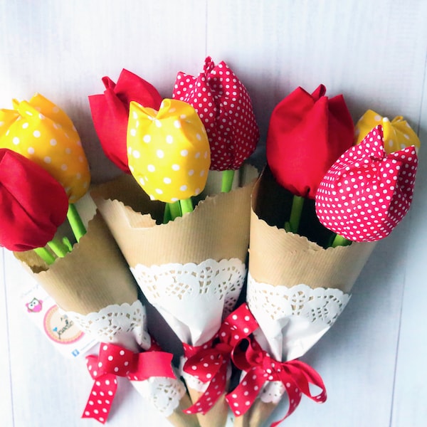 Fabric Flower Bouquet - Etsy