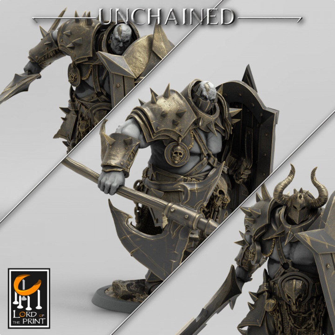 Heavy Soldier - Sword, Shield, Halberd - Rescale Miniatures - With ...