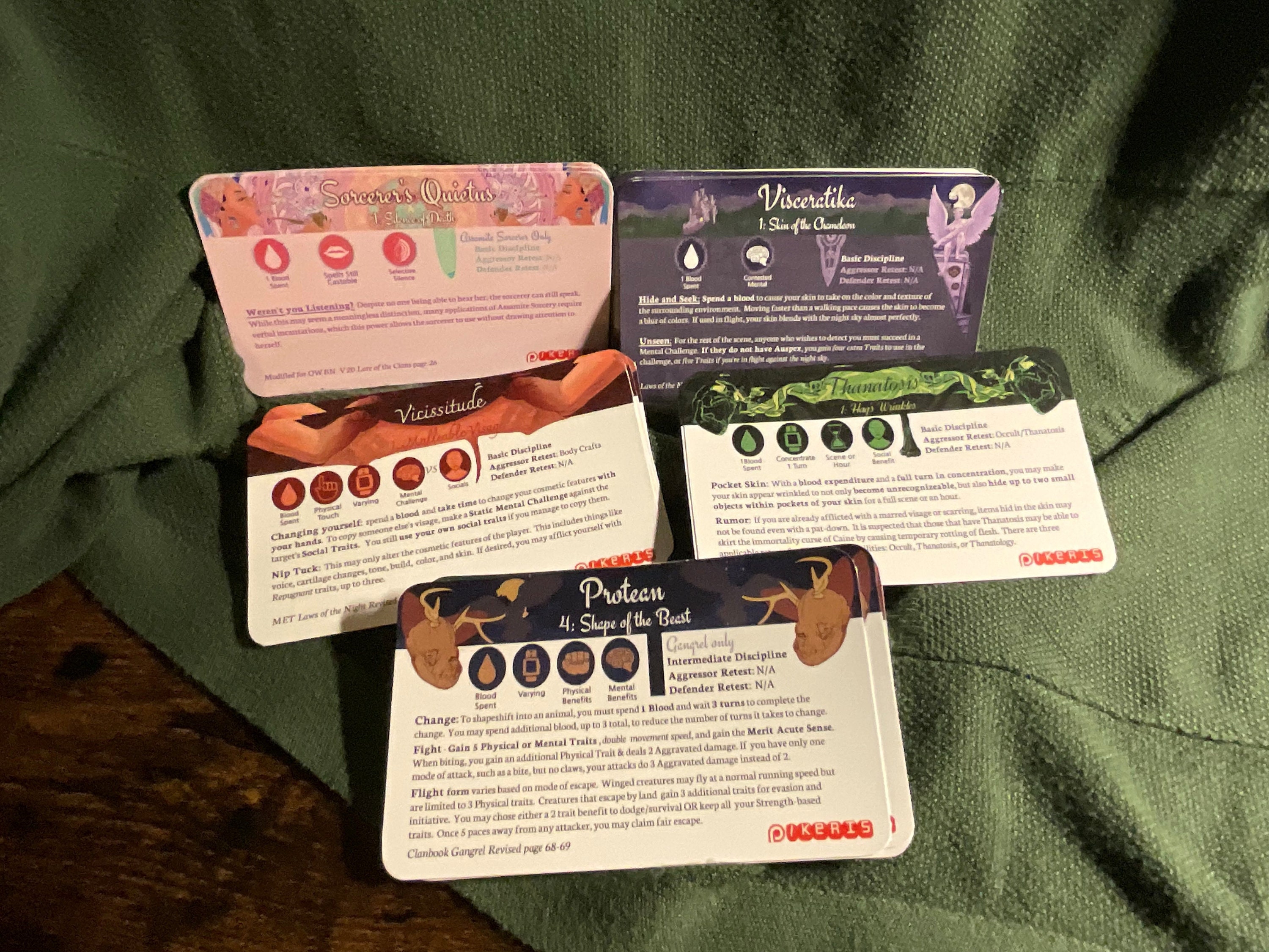 Ditty Special Discipline Reference Cards for One World by Night - Etsy