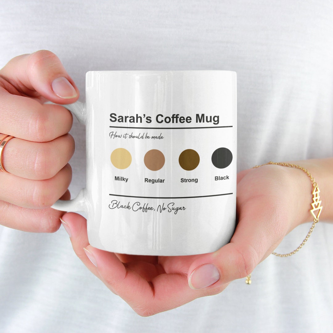 Coffee Colour Chart Mug, Personalised Office, Colleague, Friend Gift ...
