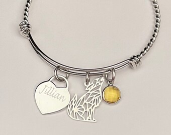 Wolf Charm Bracelet - Etsy