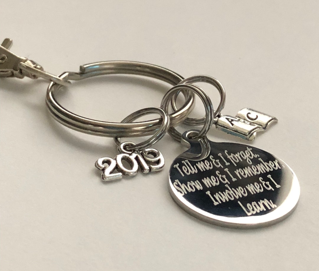 Teacher Key Chain-educator Appreciation Key Chain-personalized Key ...