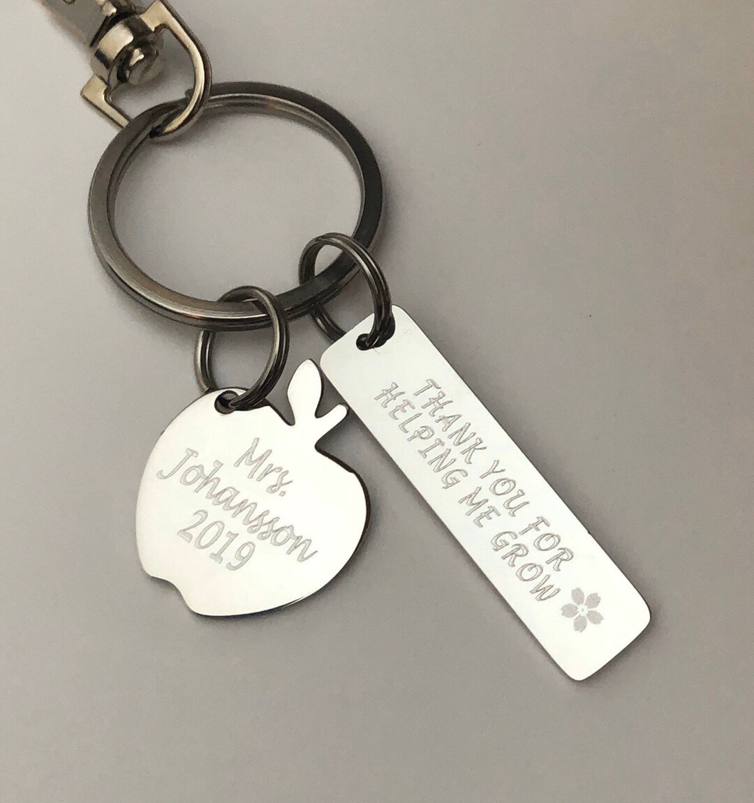 Personalized Stainless Steel TEACHER Key Chain Engraved - Etsy