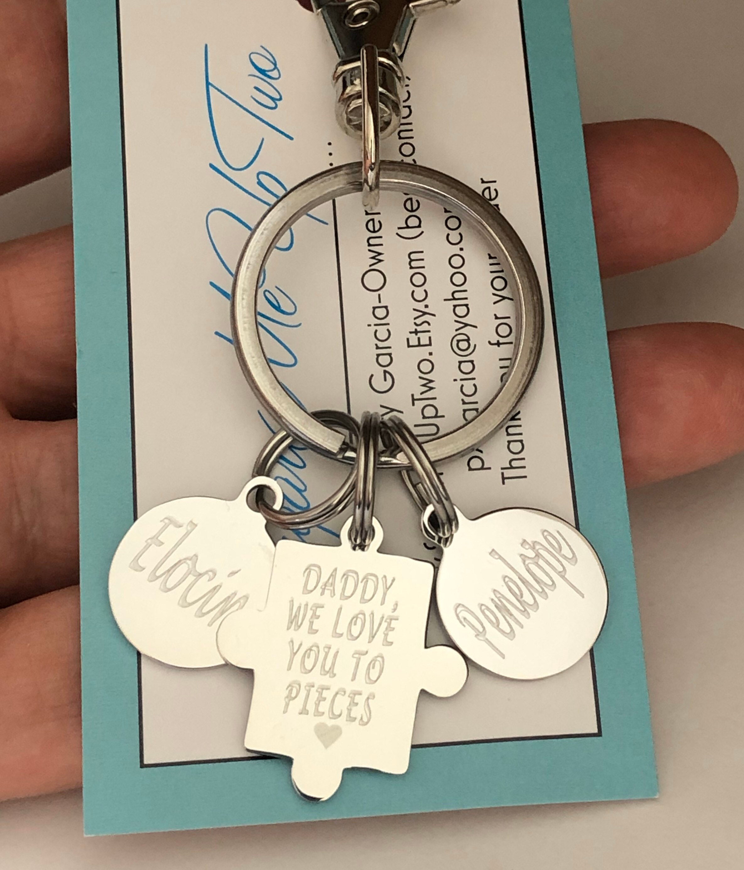 Father's Day Keychain-grandfather Key Chain-with Puzzle - Etsy