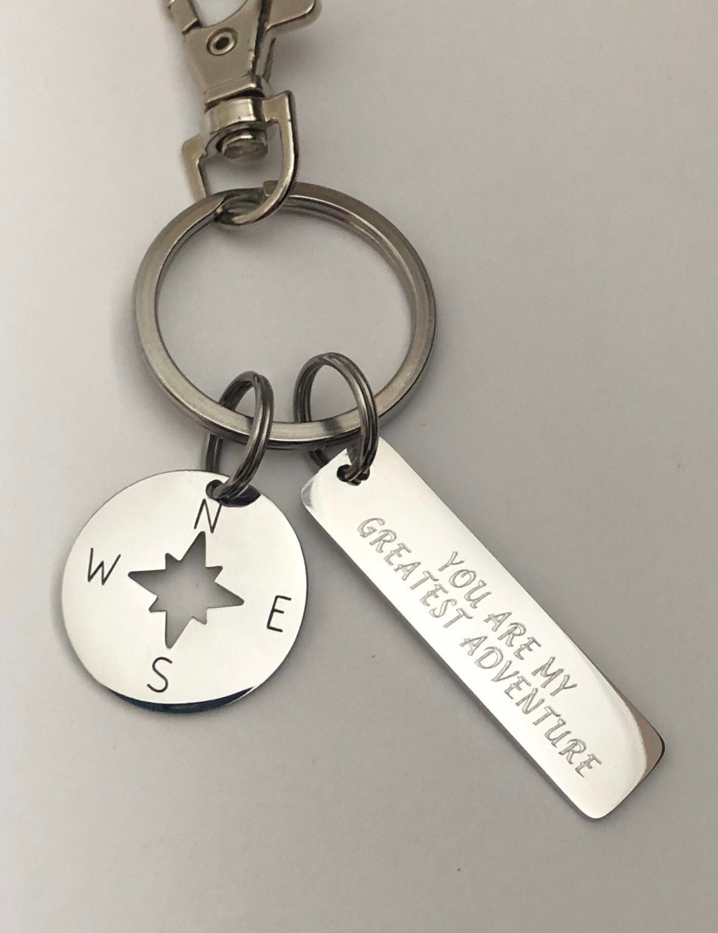 Personalized Stainless Steel Key Chain Engraved you Are | Etsy