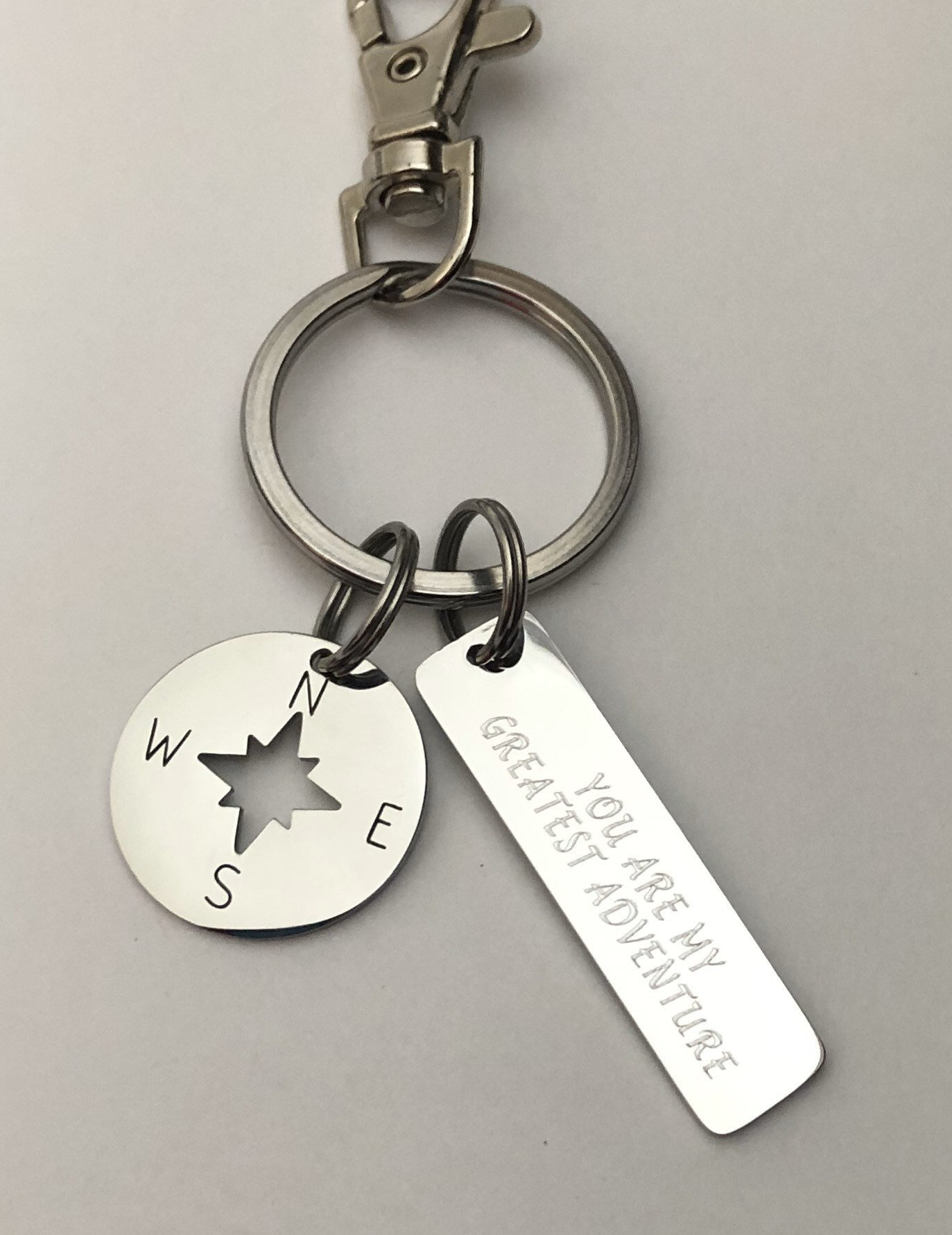 Personalized Stainless Steel Key Chain Engraved you Are | Etsy