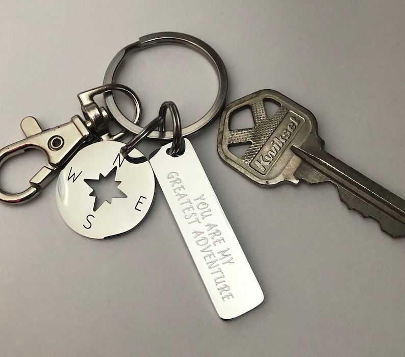 Personalized Stainless Steel Key Chain Engraved you Are | Etsy
