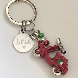 Scooter Key Chain,personalized Key Chain-scooter Keychain-vespa-italian ...