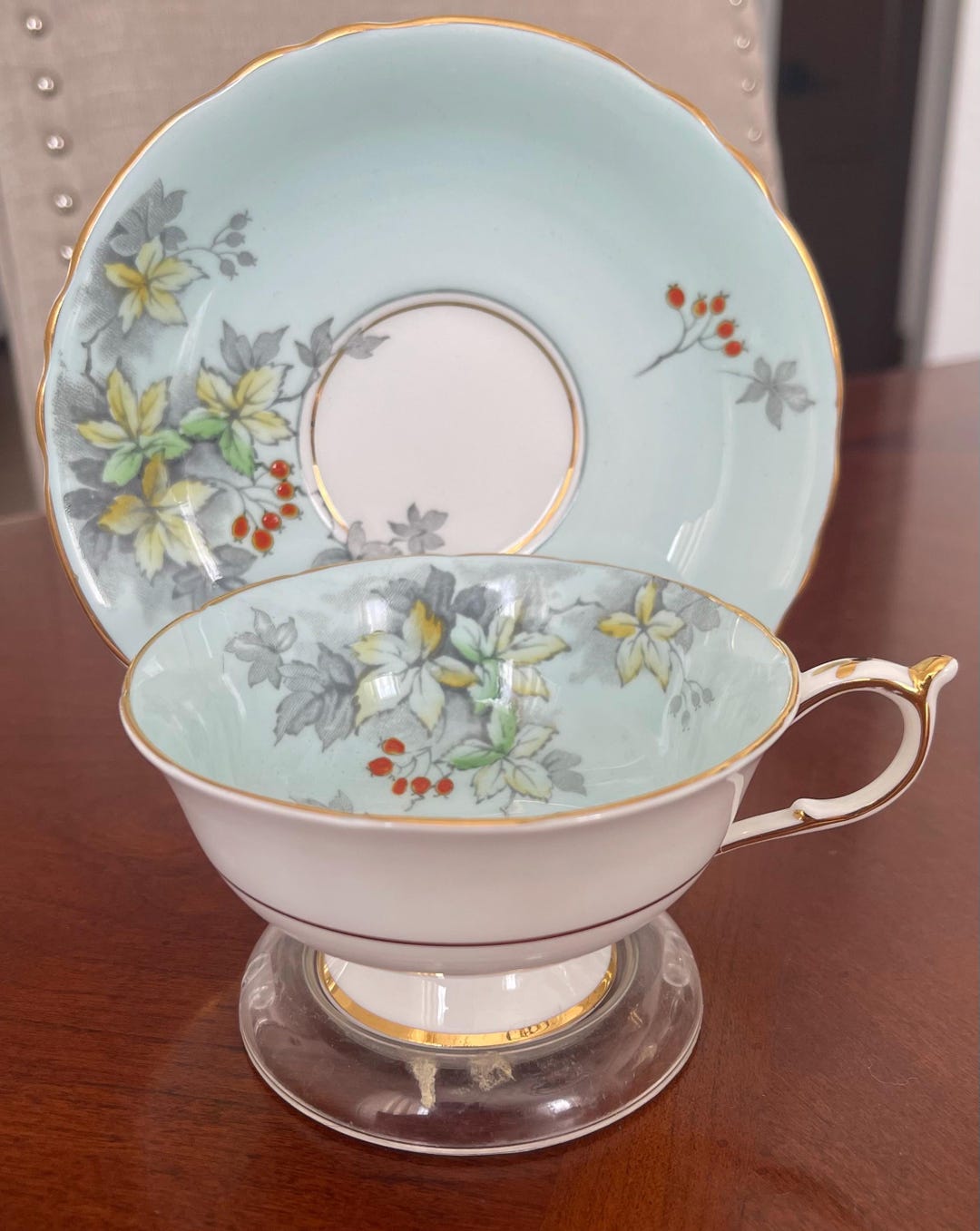 Vintage Paragon Bone China Tea Cup and Saucer Set-made in England ...