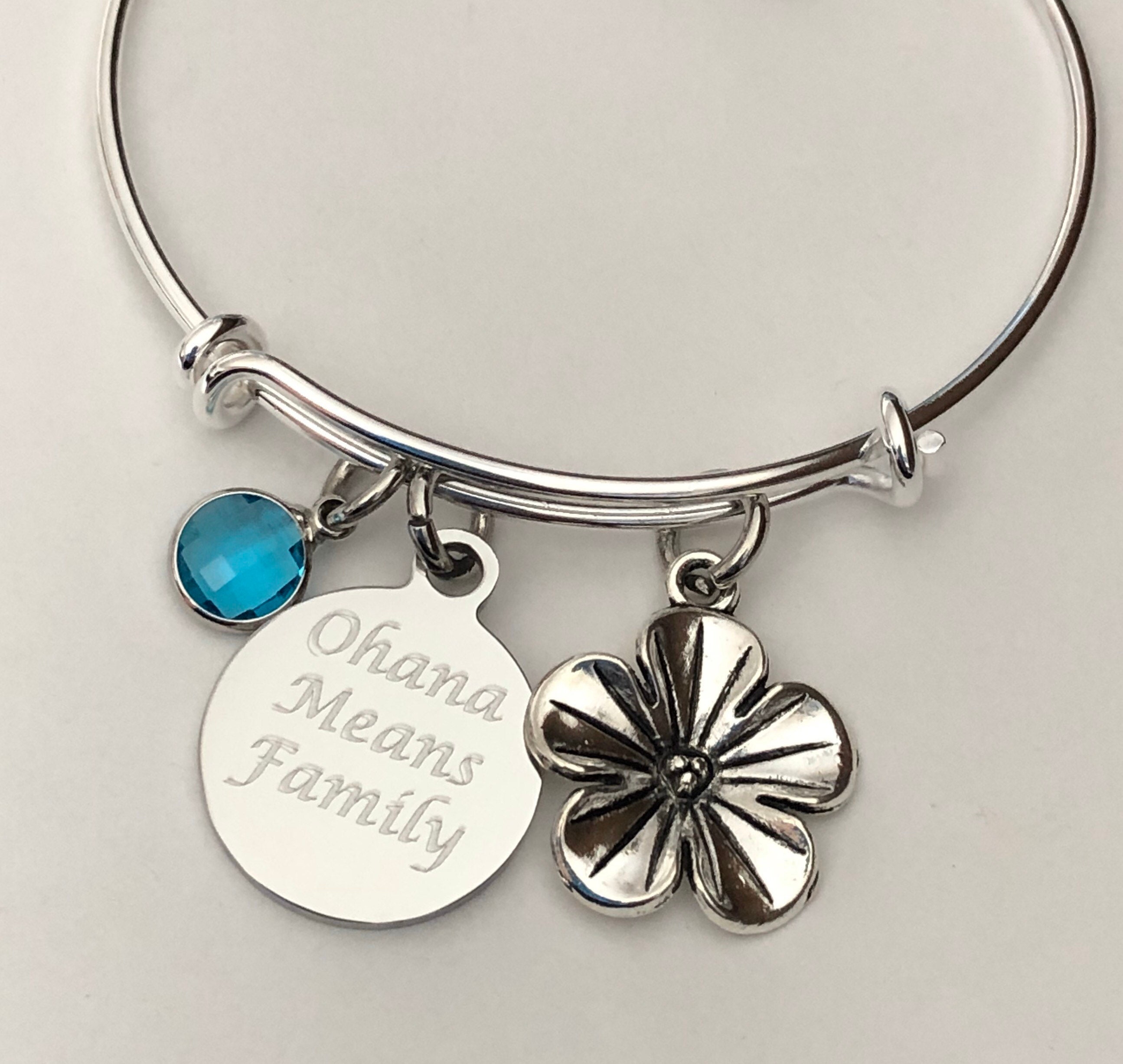 Ohana bracelet with birthstone-ohana means family | Etsy