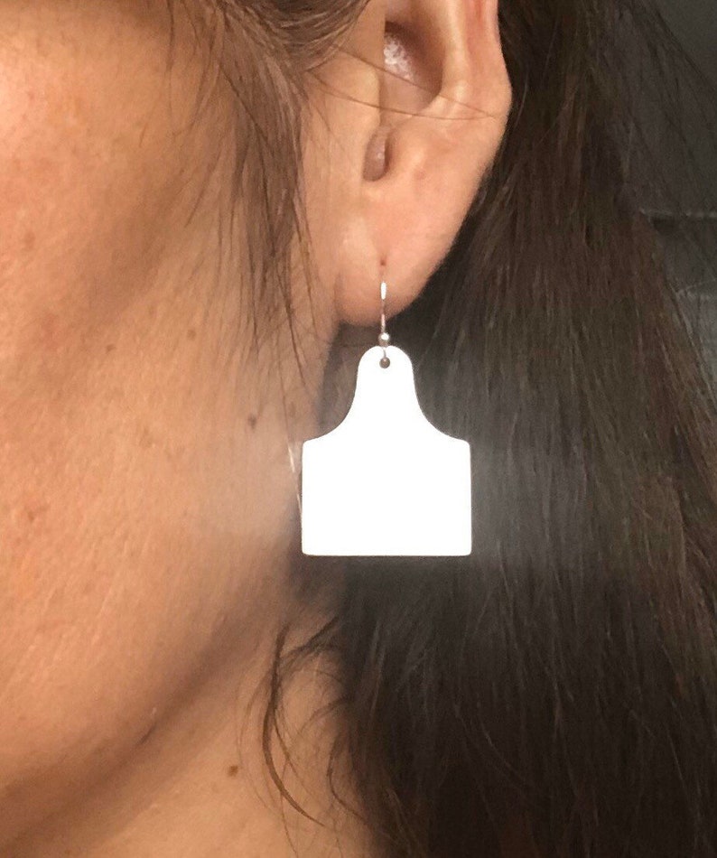 Cattle Tag Earrings-personalized Engraved Ear Tag - Etsy