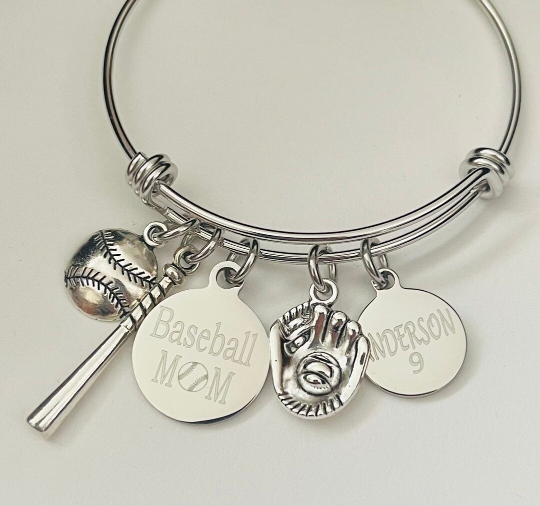 Baseball Mom Bracelet-personalized Baseball Bracelet-personalized ...