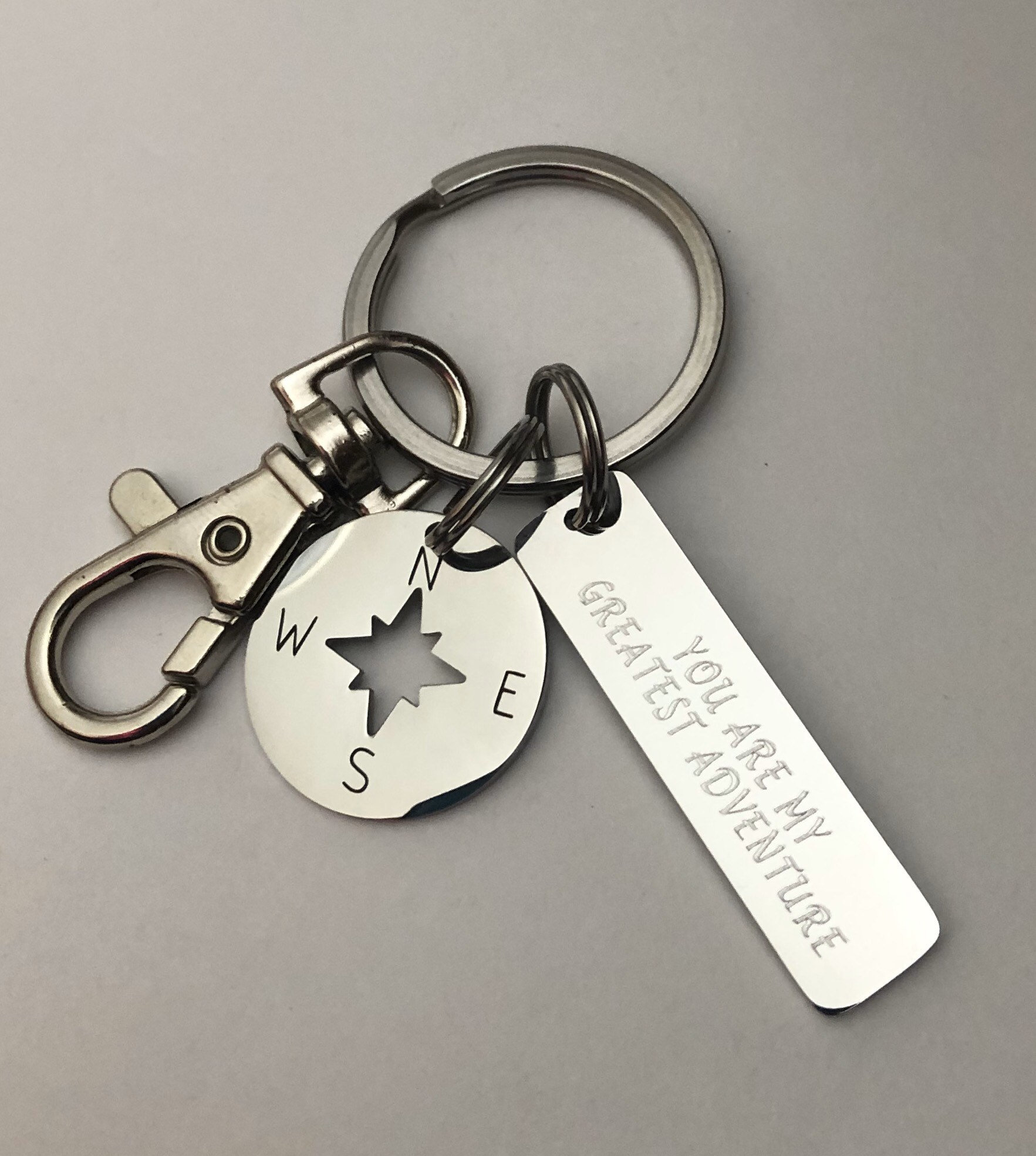 Personalized Stainless Steel Key Chain Engraved you Are | Etsy