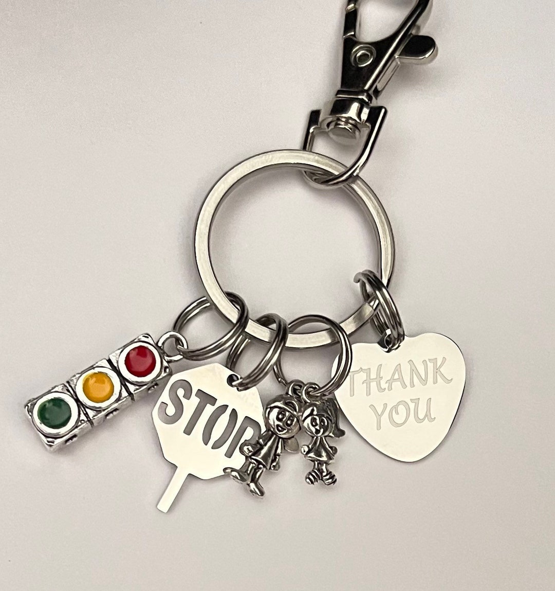 Crossing Guard Key Chain-appreciation Crossing Guard Keychain-crossing ...