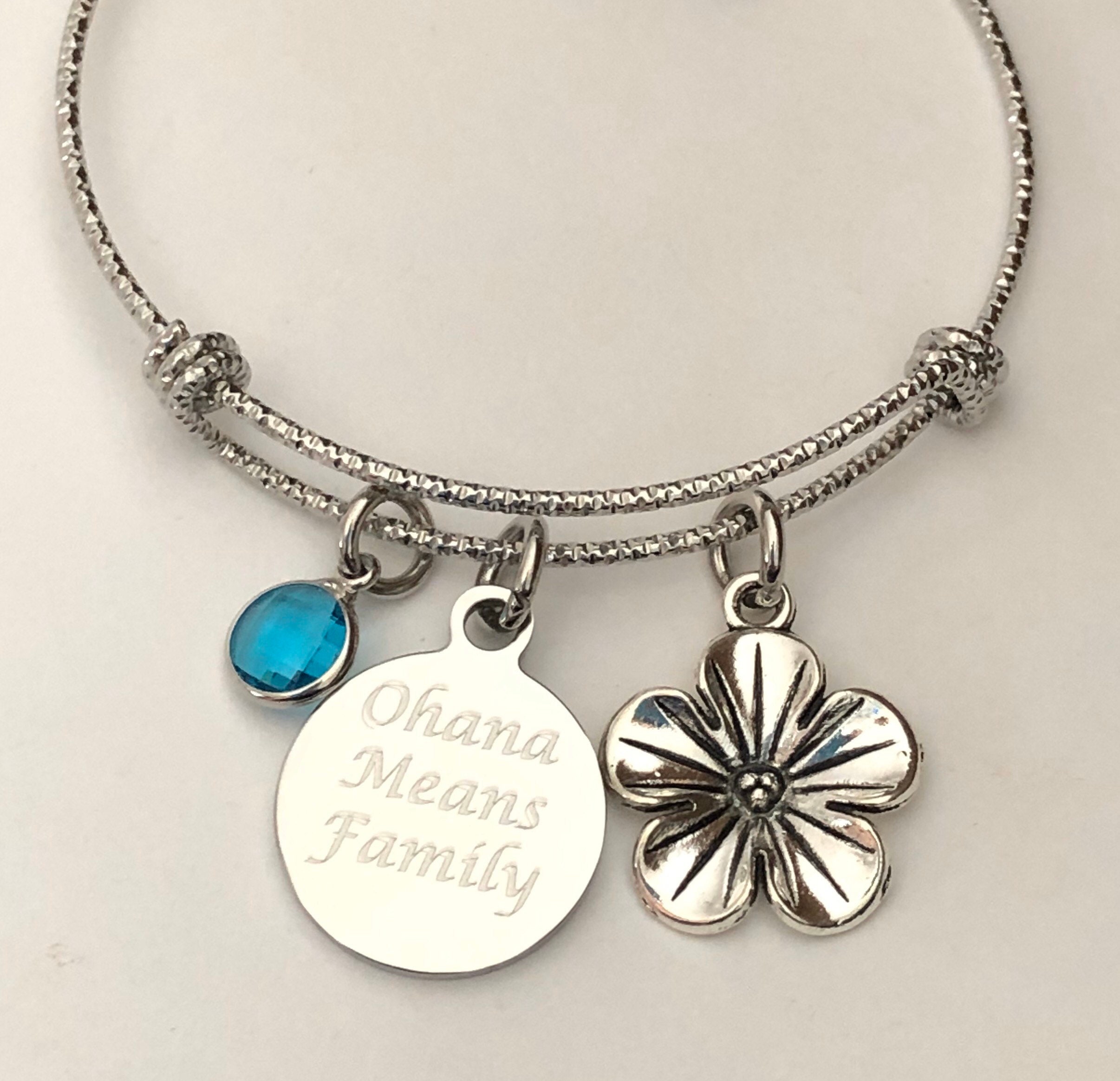 Ohana bracelet with birthstone-ohana means family | Etsy