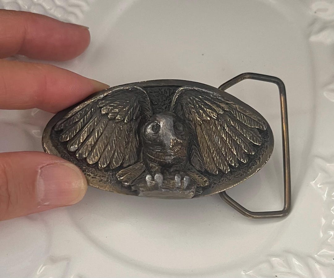 Vintage 1979 Owl Buckle by Spec-cast. Metal Casted.made in Denver, CO ...