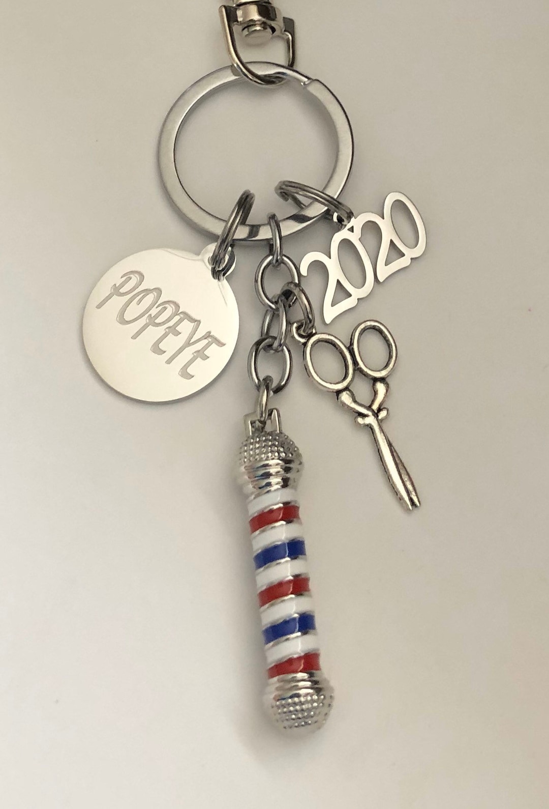 Barber Shop Pole Key Chain-barber Graduation Gift-barber Gift ...