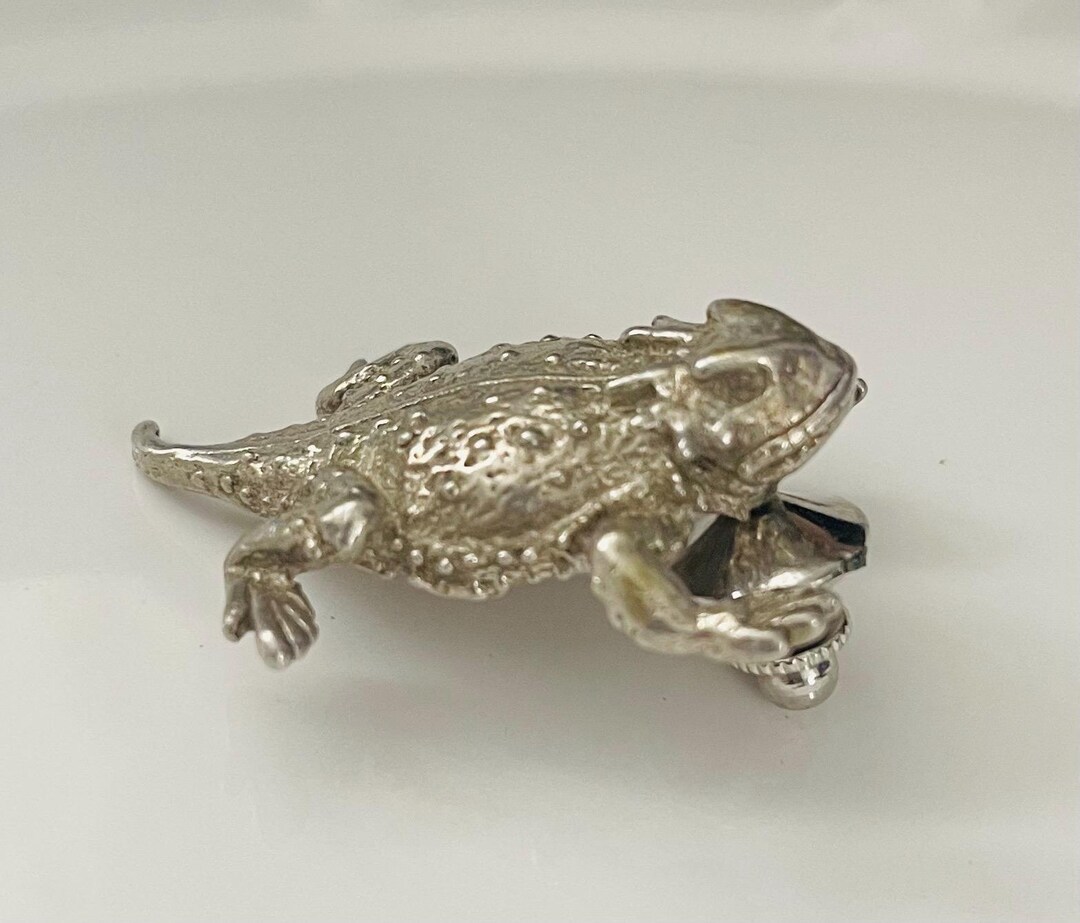 Sterling Silver Vintage Bearded Dragon Pin, Bearded Dragon Tie Pin ...