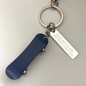 Skateboard Key Chain-personalized Engraved With Your Message-skate ...