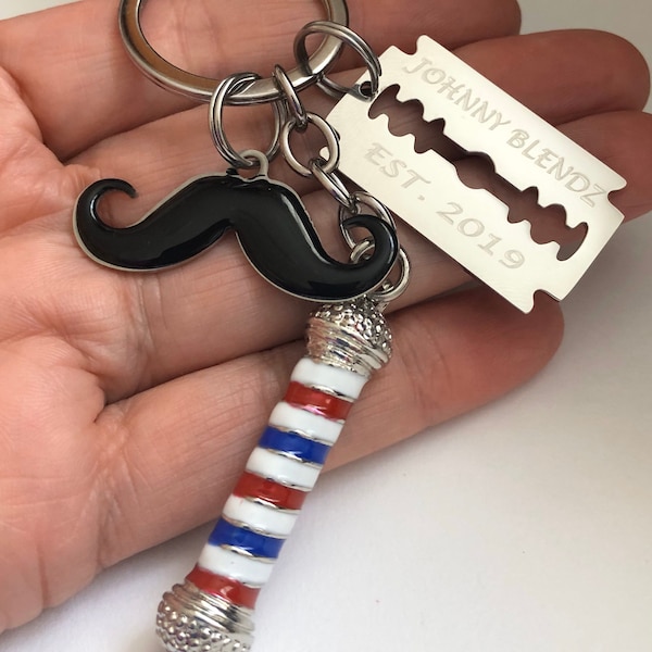 Mustache Keychain - Etsy