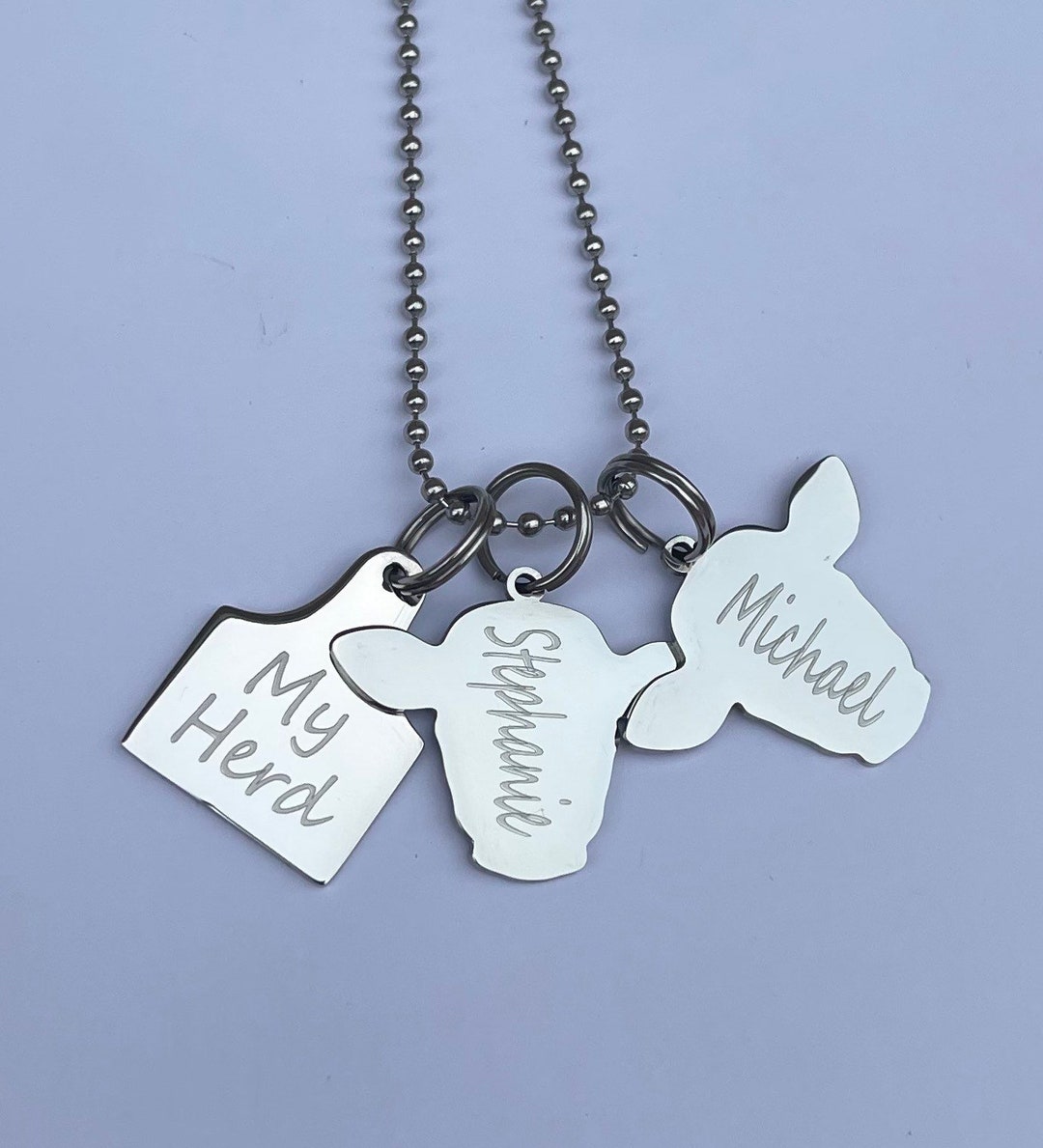 Personalized Stainless Steel Cattle Tag Necklace: Western Cowgirl ...