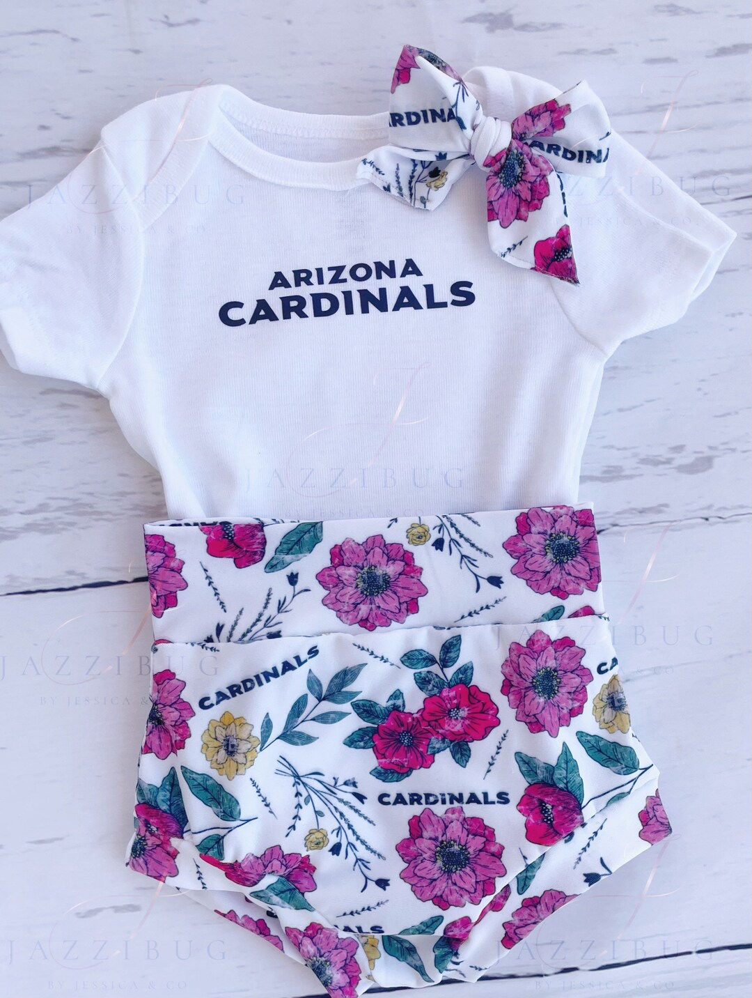 Baby Bummies, Football Body Suit , Football Hair Bows, Cardinals , Az ...