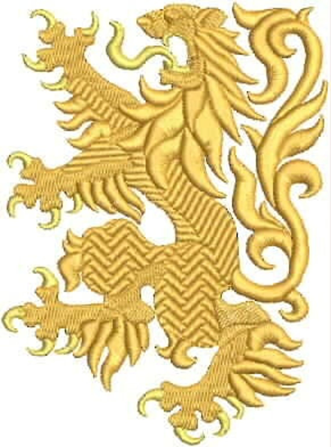 Lion Rampant MED Machine Embroidery Design | Etsy