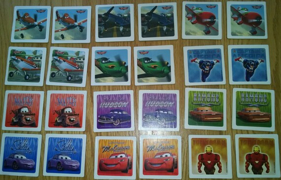 Super Heroes/cars/planes/numbers Matching Card Game: Memory | Etsy