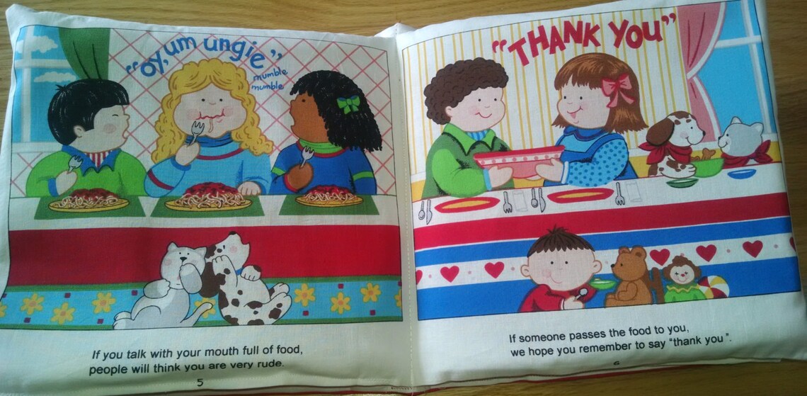 Cloth Book – the Little Book of Table Manners - Item BK150039 - Etsy
