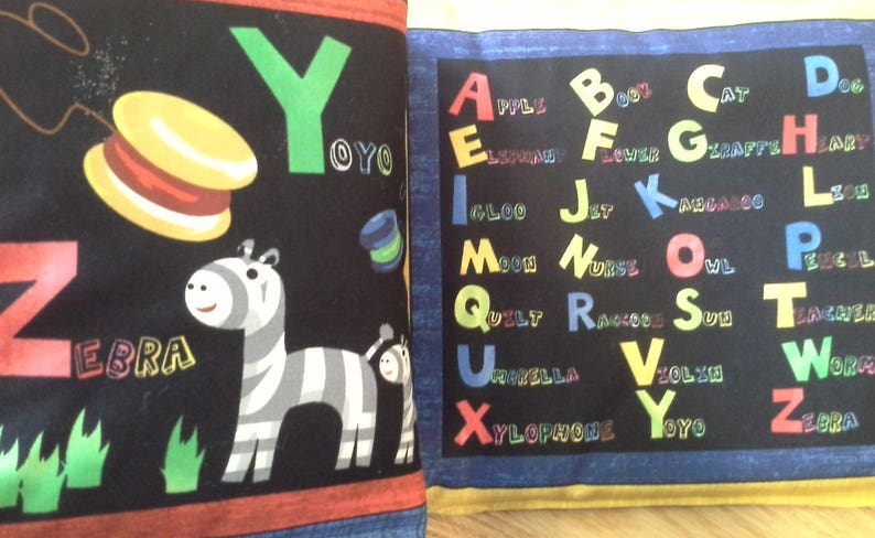 Cloth Book My Alphabet Book Chalkboard Item BK150204 - Etsy