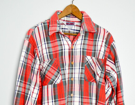 Vintage Distressed Flannel Shirt, Vintage Clothing, 9… - Gem