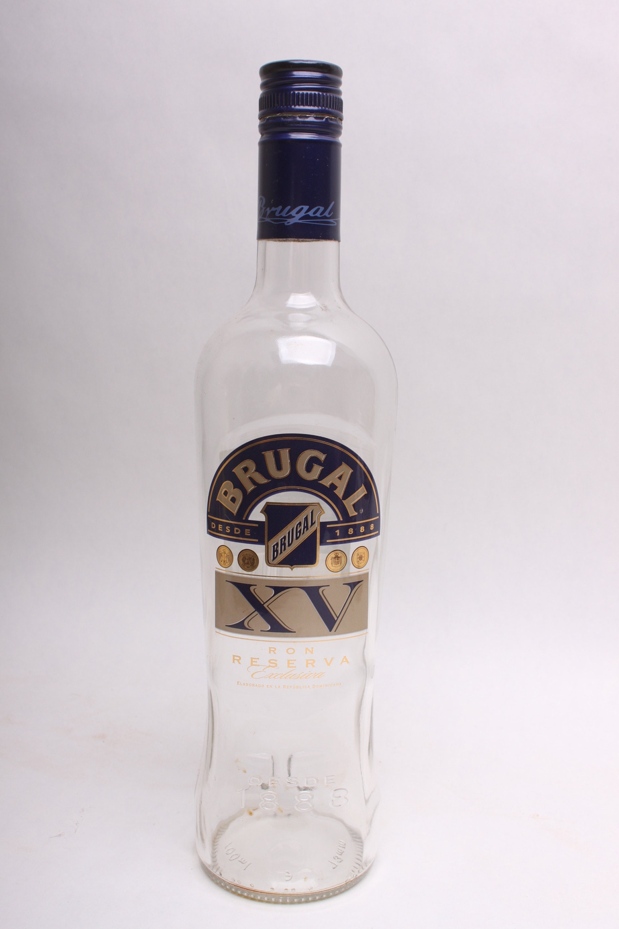 Empty Liquor Bottle Brugal XV Rum 750 Ml - Etsy Israel