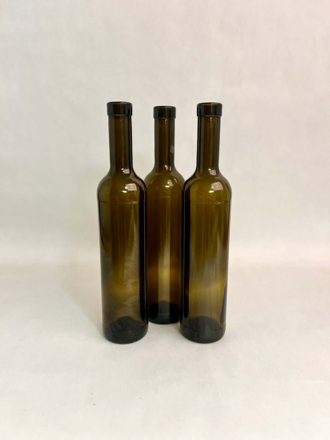 Slender Dark Brown Wine Bottle - Etsy