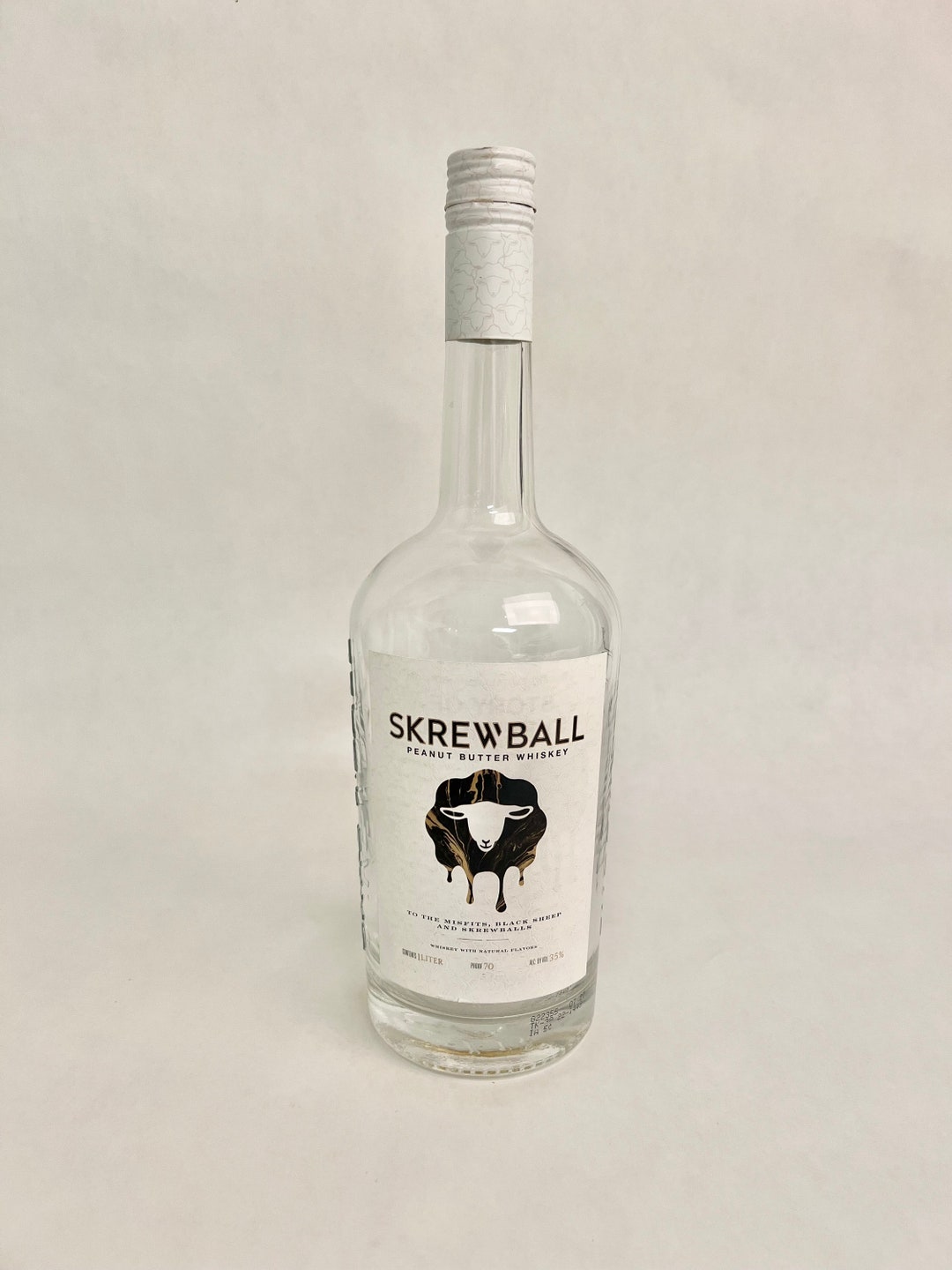 Empty Liquor Bottle --screwball Peanut Butter Whiskey 1L - Etsy